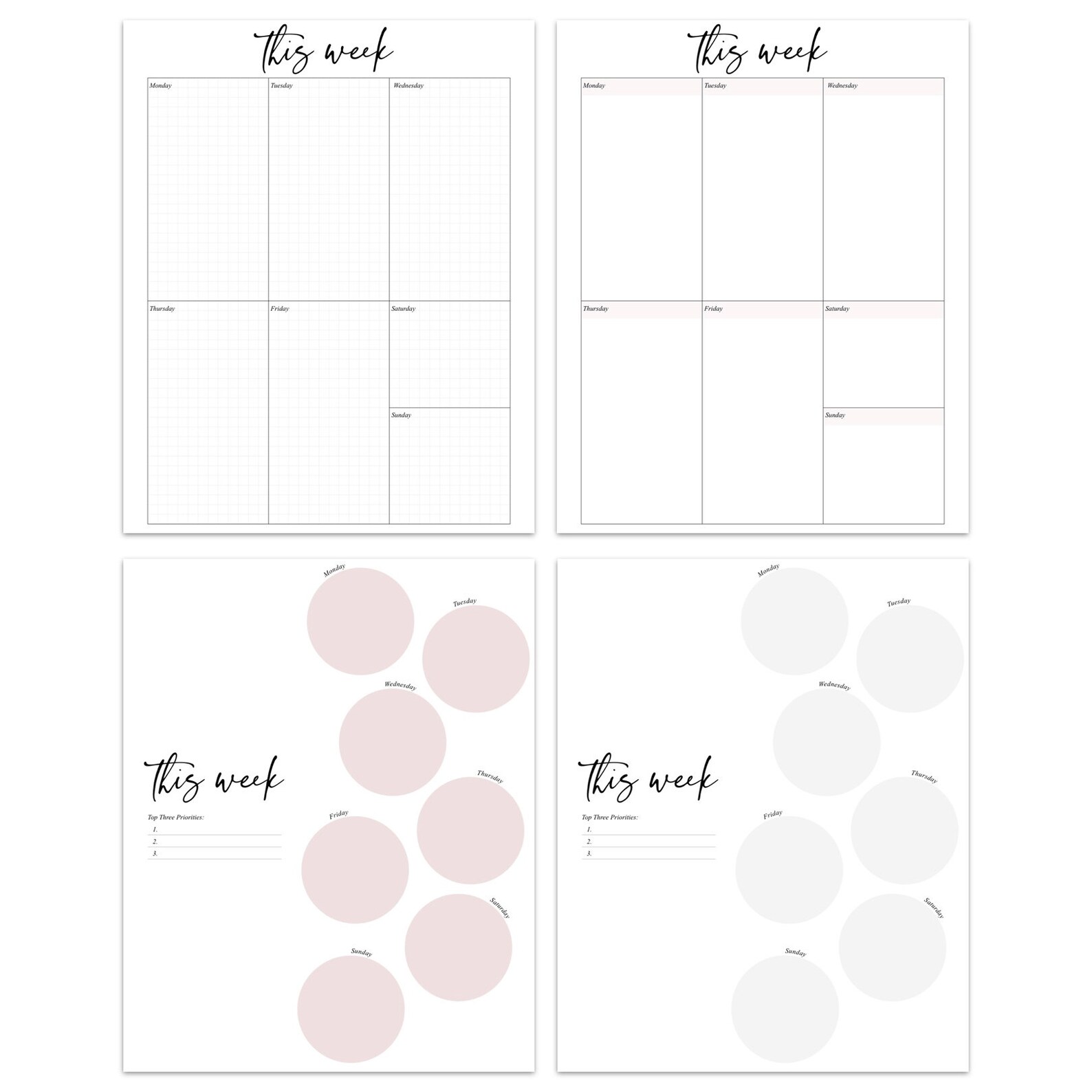 The Essentials Template Collection by Luxbook Digital Planner - Etsy