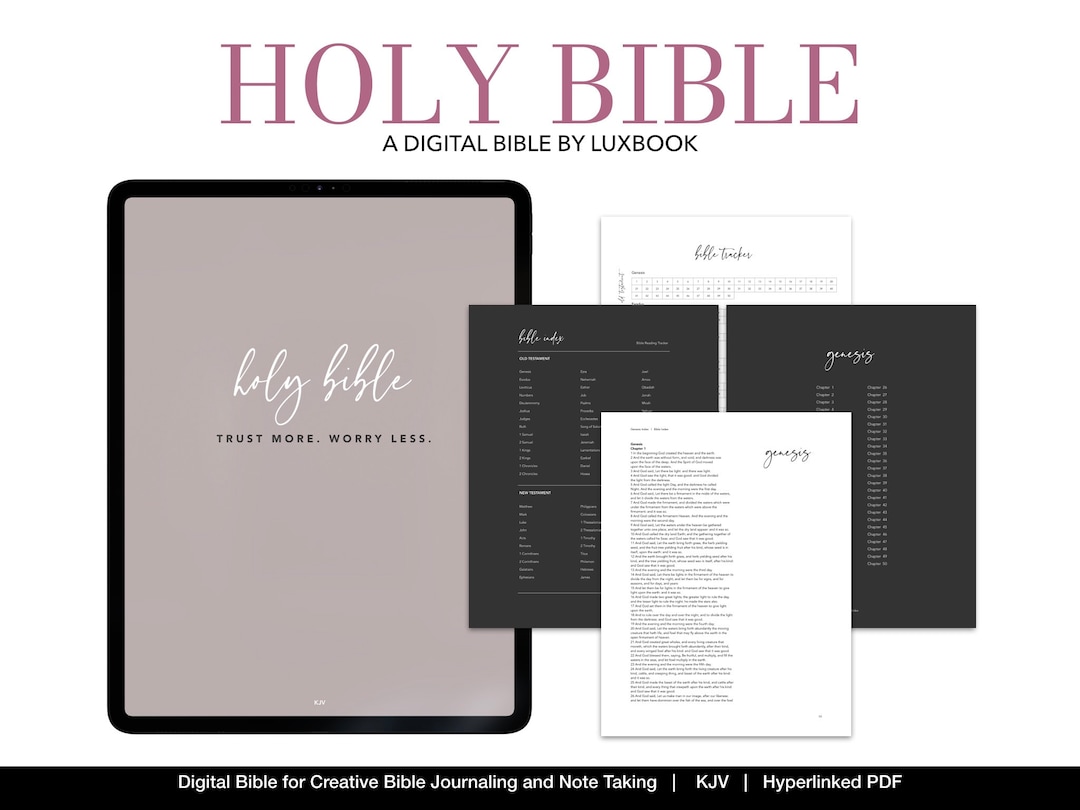 Digital Holy Bible, KJV, Bible Journaling, Creative Bible, PDF - Etsy