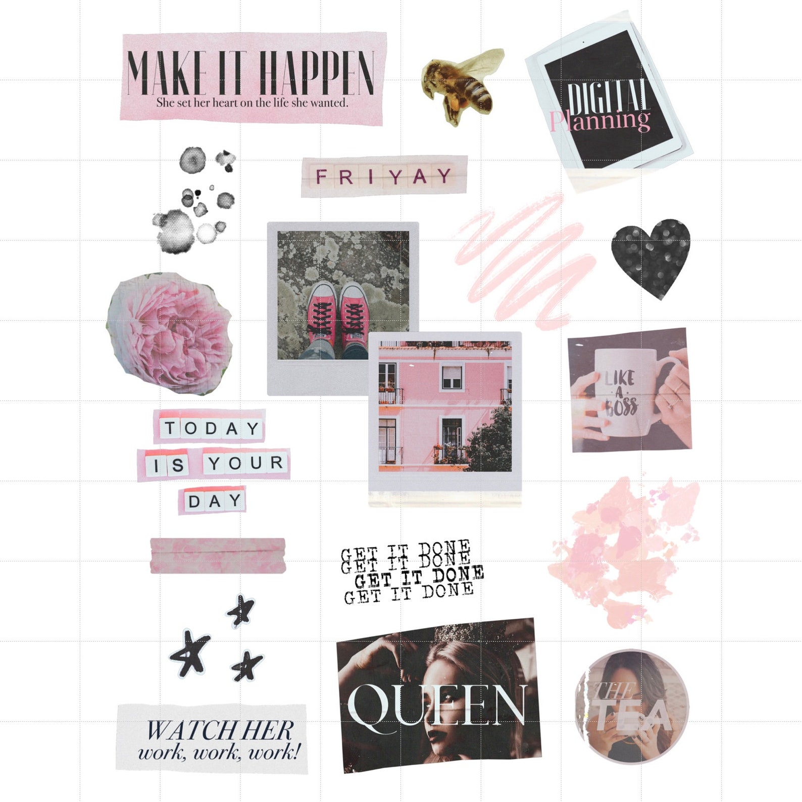 The Cover Girl Collection by Luxbook, Digital Planner Stickers ...