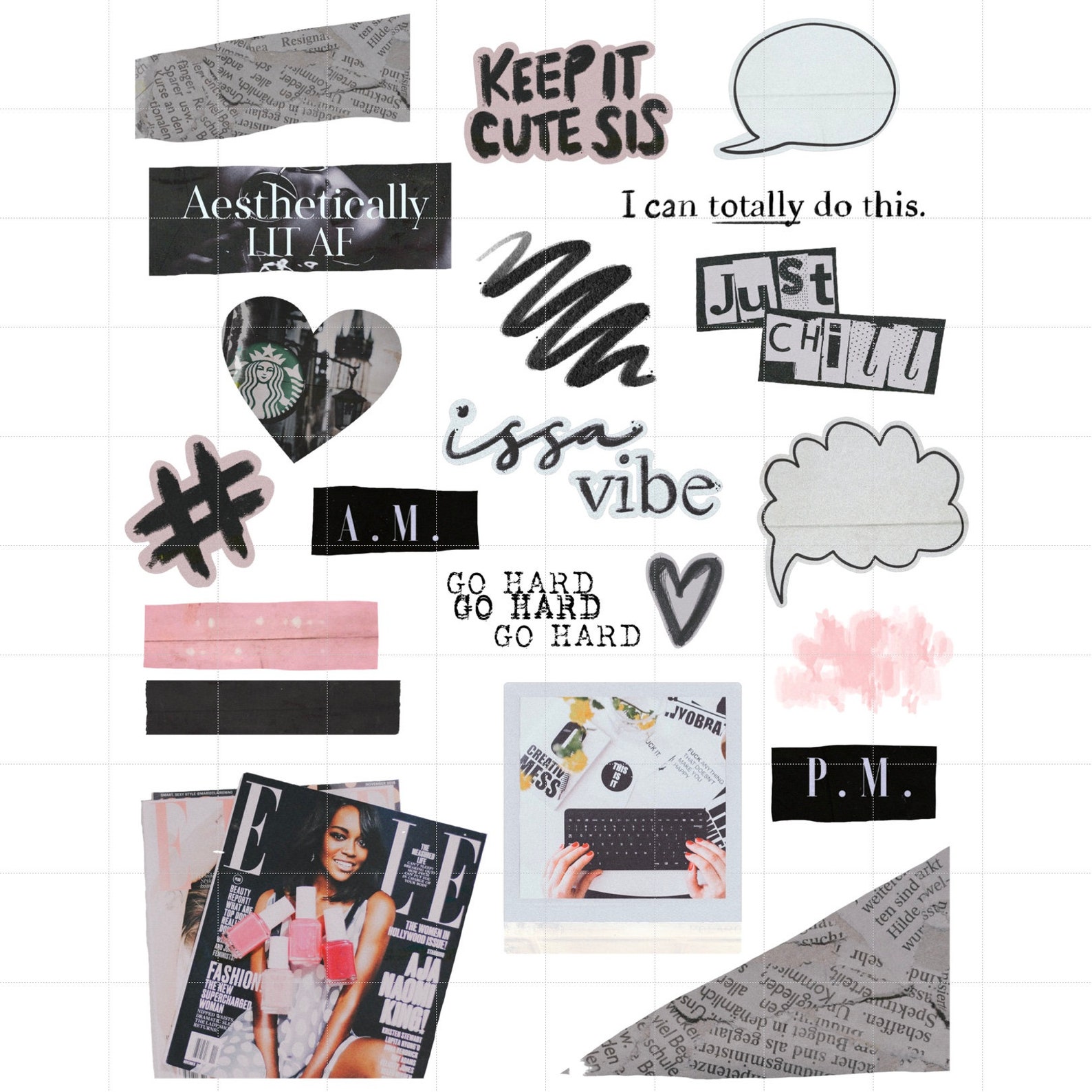 The Cover Girl Collection by Luxbook, Digital Planner Stickers ...