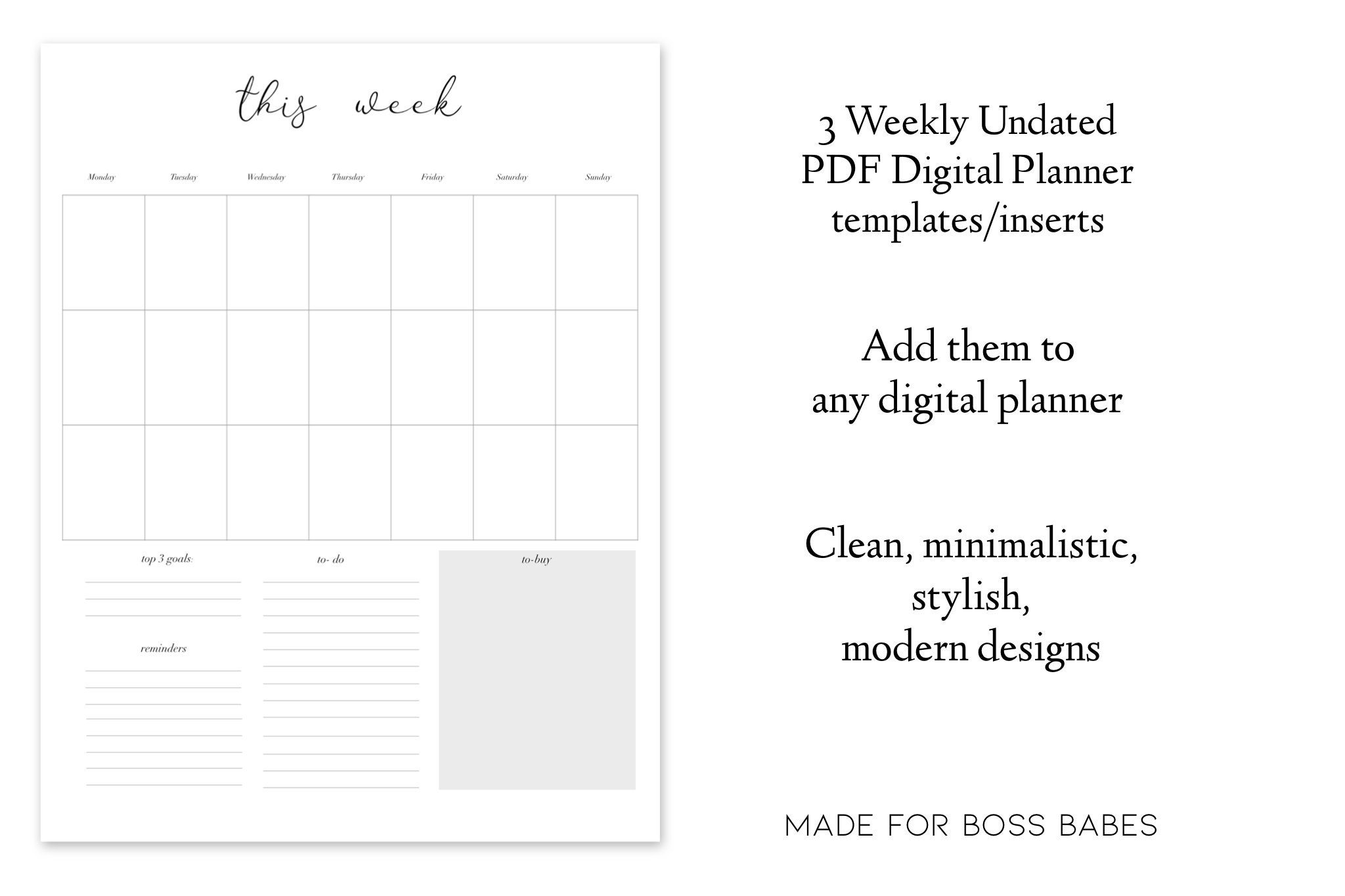 weekly-digital-planner-templates-inserts-by-luxbook-goodnotes-etsy