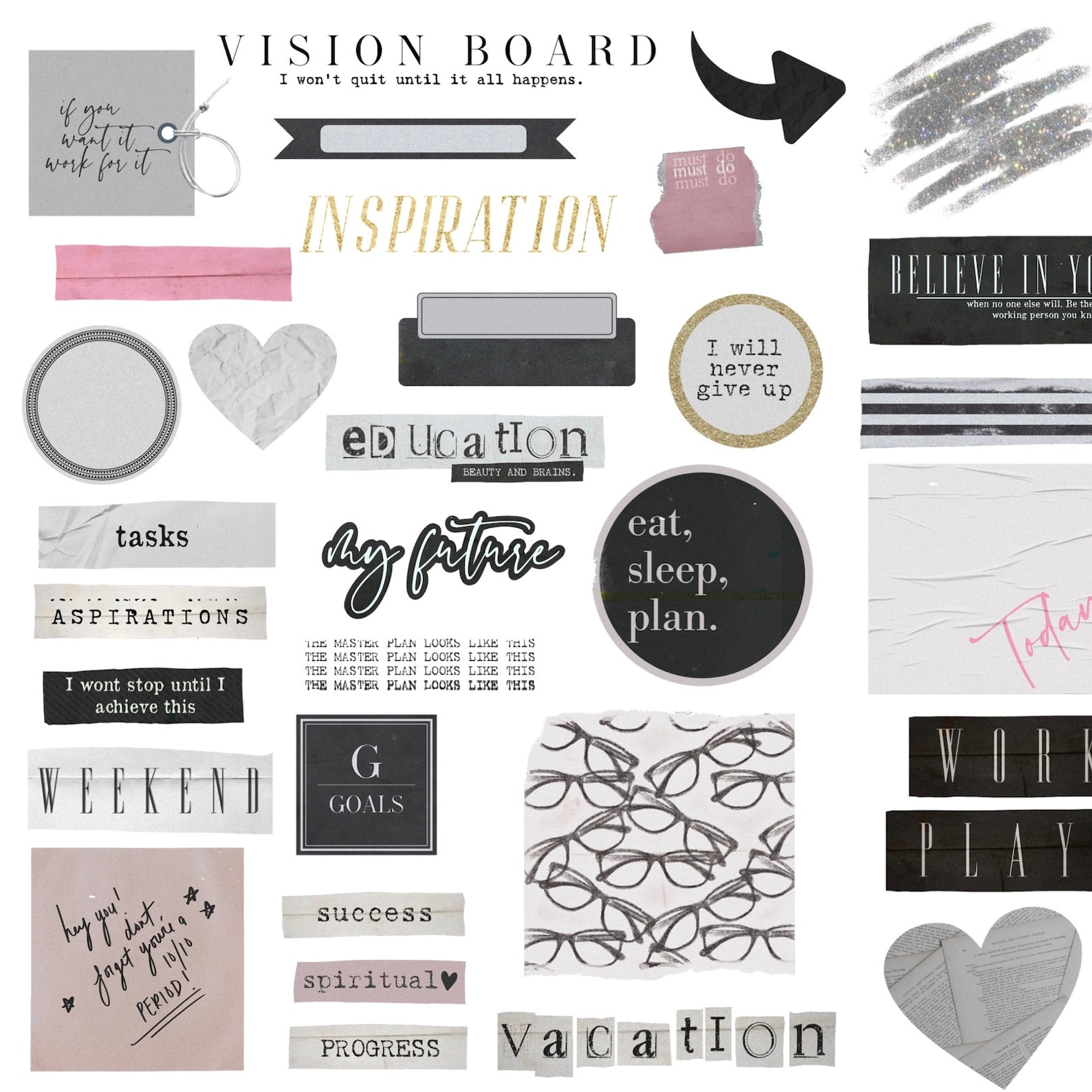 The Paper Chaser Collection by Luxbook, Digital Planner Stickers ...