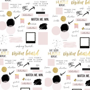 The Vision Board Collection by Luxbook, Goodnotes Stickers, Pink ...
