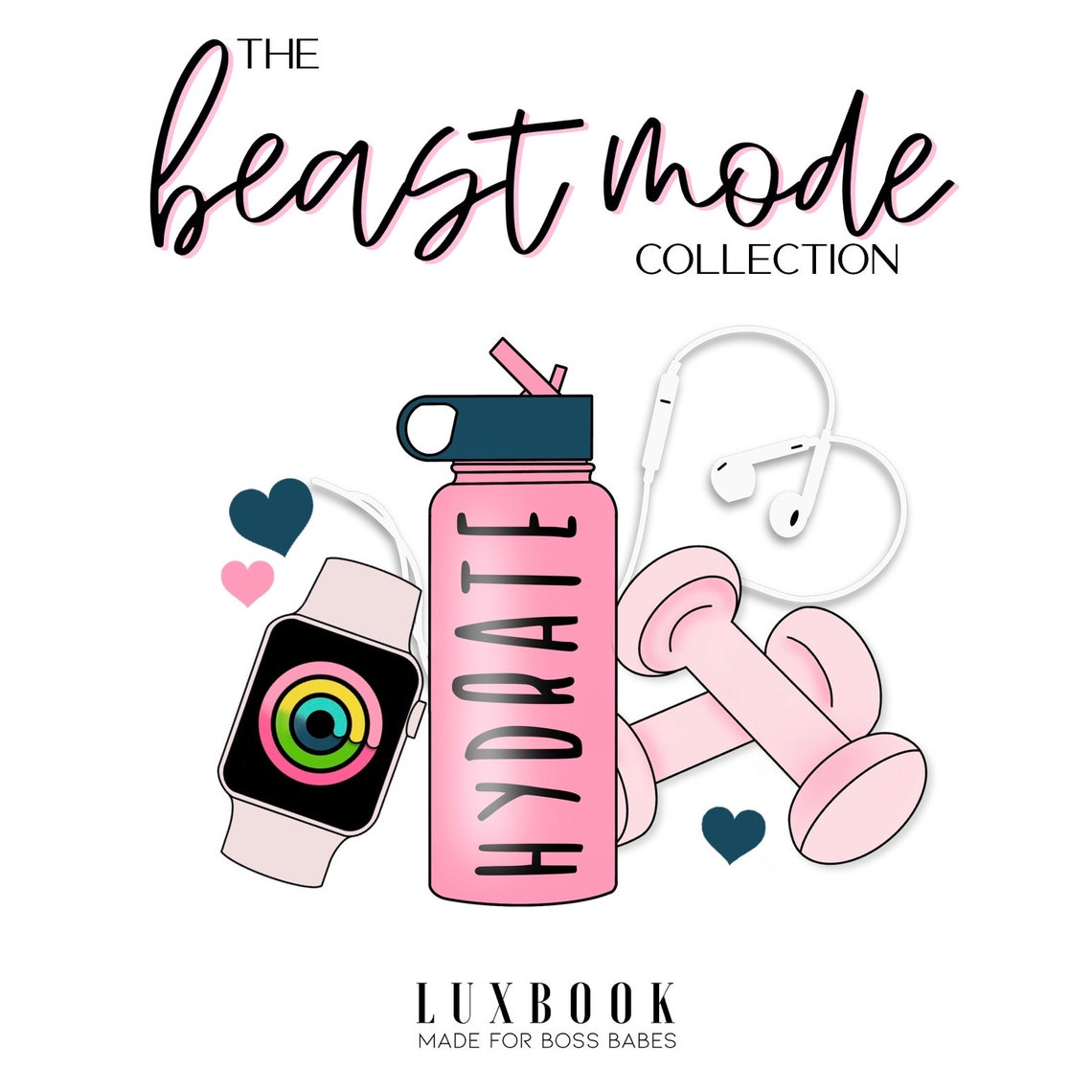 The Beast Mode Collection by Luxbook, Digital Planner Stickers, Fitness ...