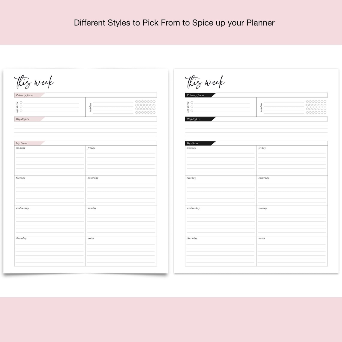 The Essentials Template Collection by Luxbook Digital Planner - Etsy