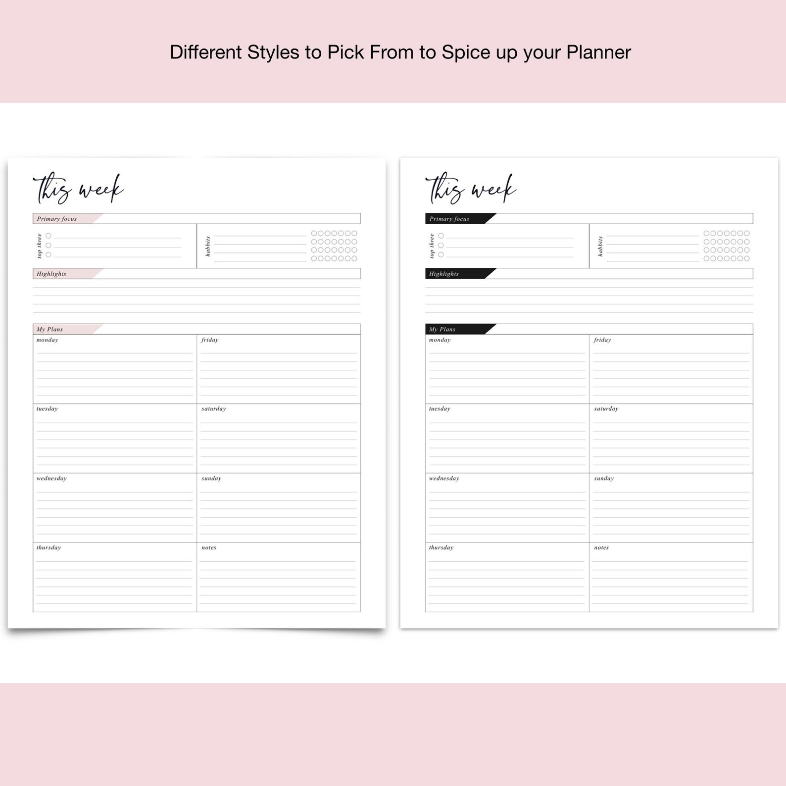 The Essentials Template Collection by Luxbook Digital Planner - Etsy