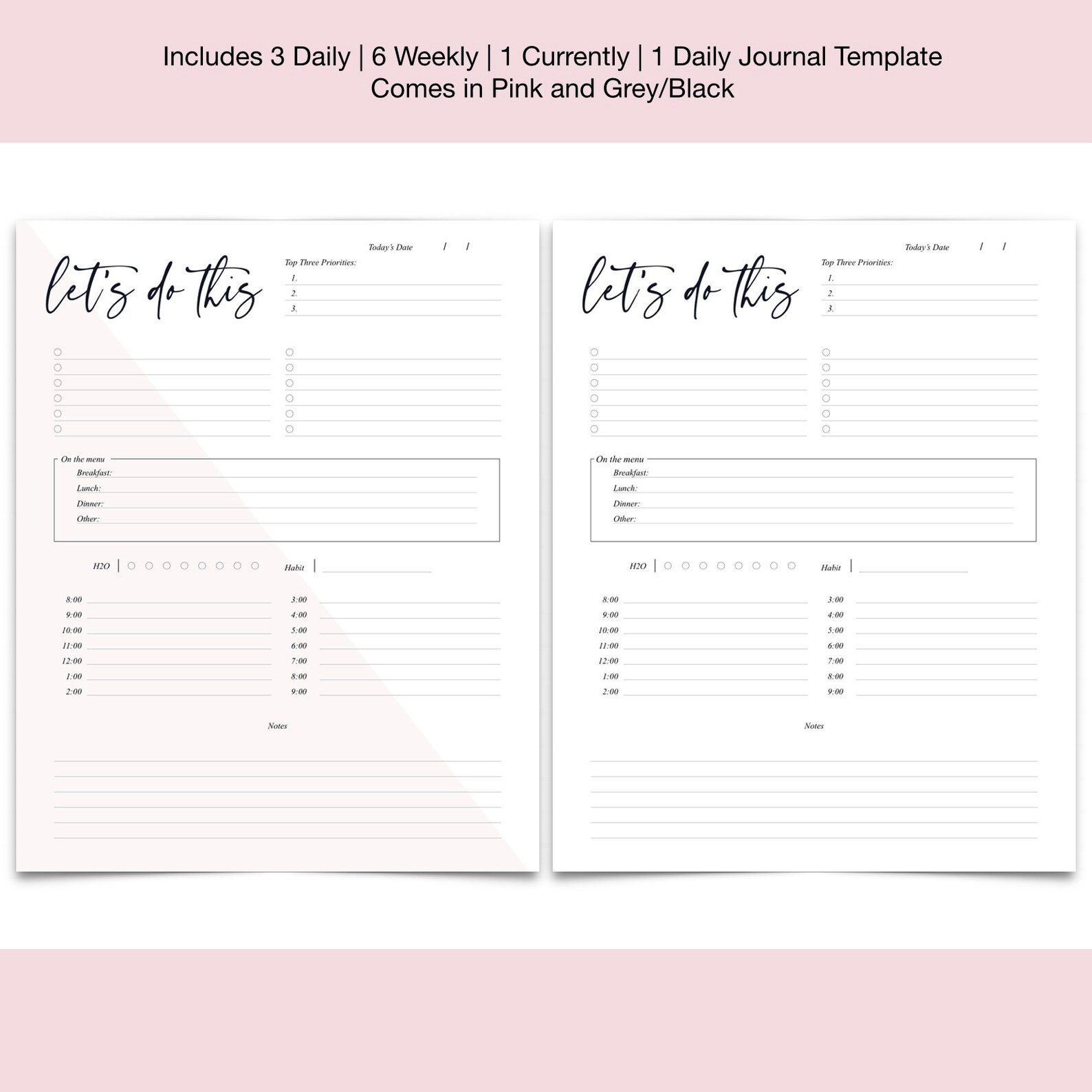 The Essentials Template Collection by Luxbook Digital Planner - Etsy