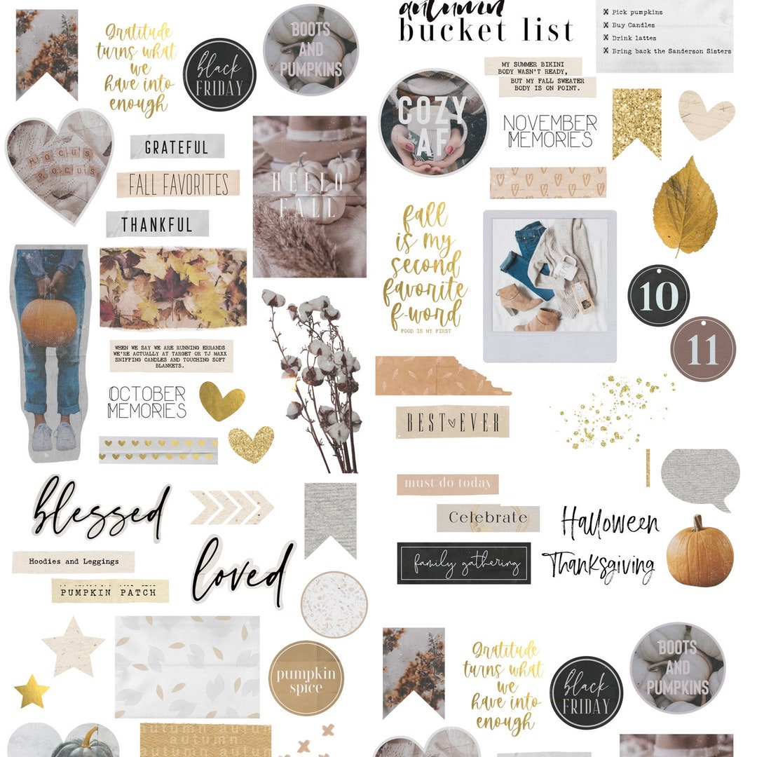 The Gather Collection by Luxbook, Fall Planner Stickers, Goodnotes ...