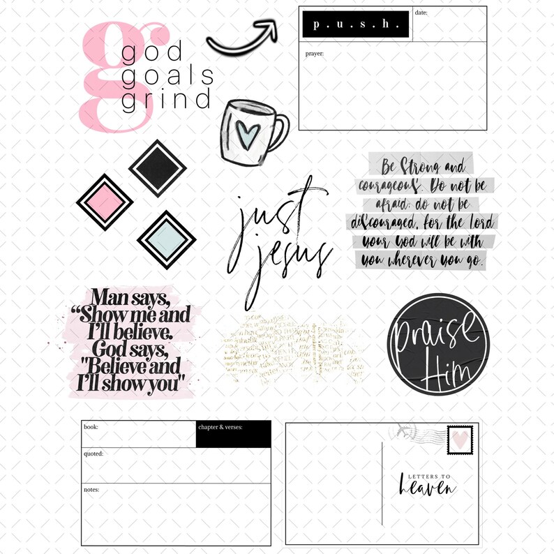 The Faith Collection, Digital Planning Stickers, Christian Stickers ...