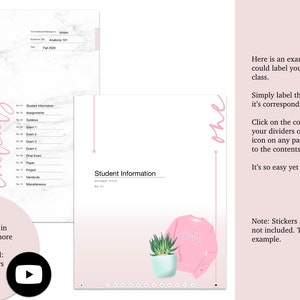 Pink Academic Notebook by Luxbook , Digital Notebook, Student Notebook ...