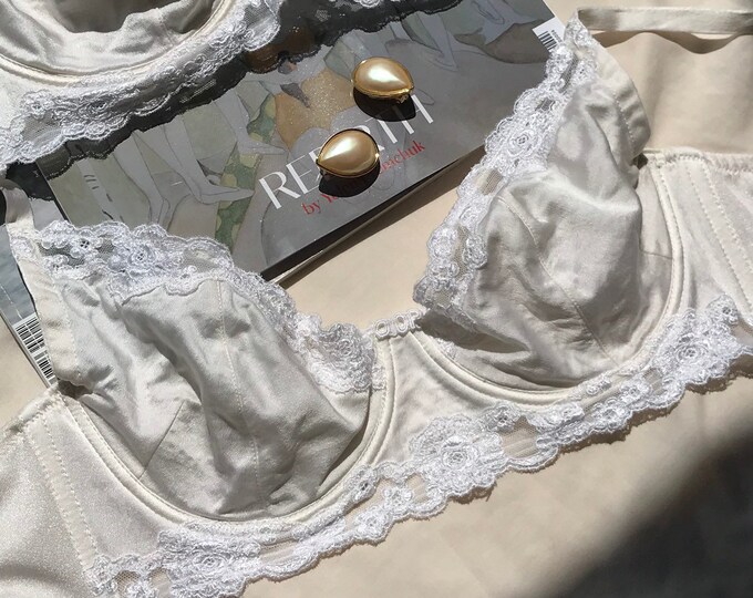 Vintage Christian Dior Lace White Color Bra Rare 90s Chic Vtg Beige ...