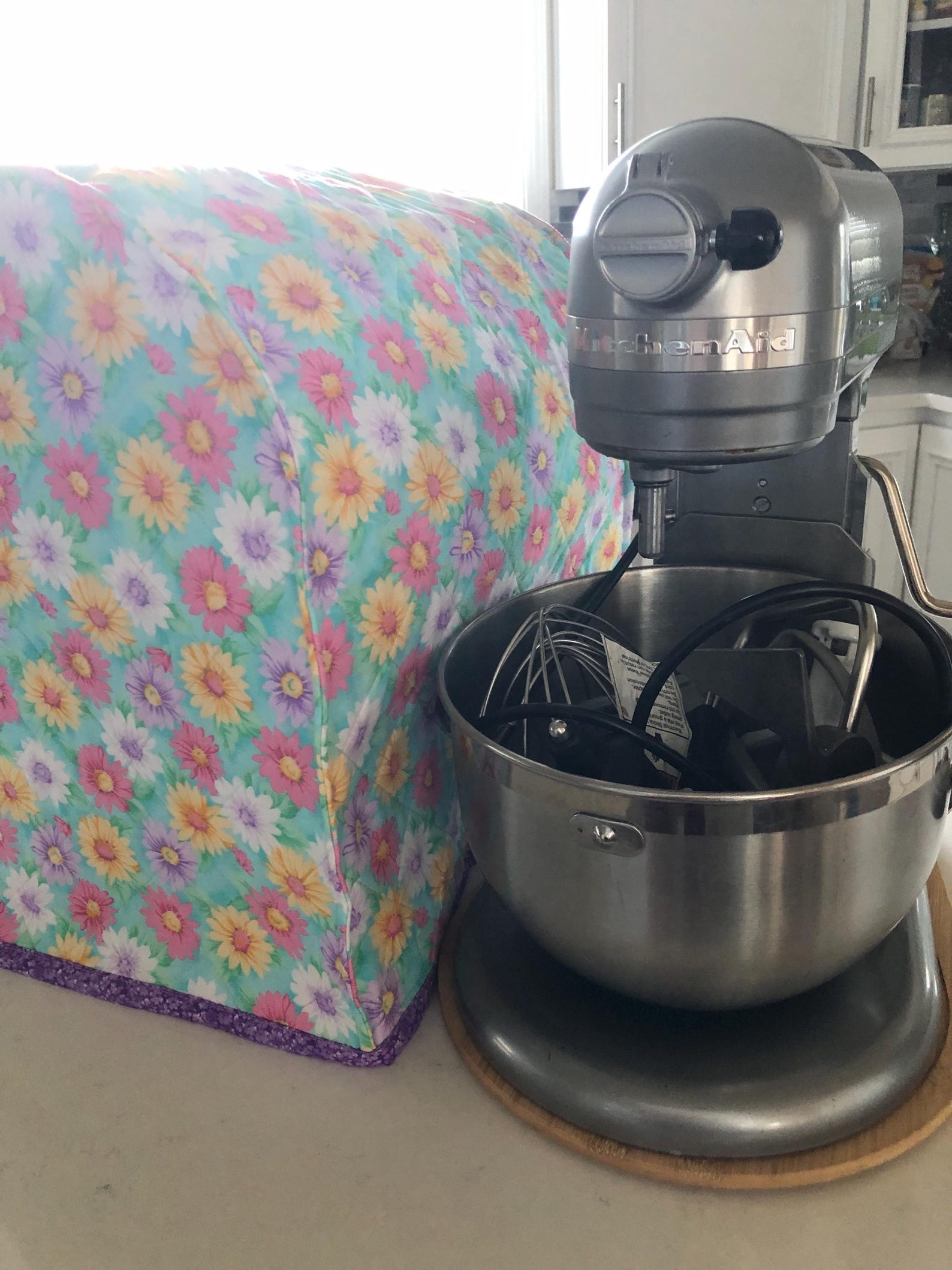 Electric Mixer Dust Cover Spring Daisy Print Fits 6-7 Qt Lift Kitchen ...