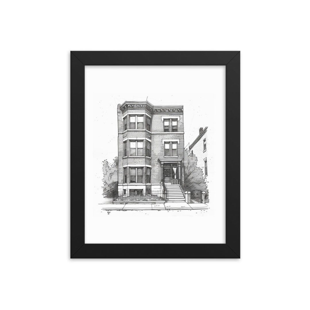 Chicago Three-flat Framed Poster - Etsy