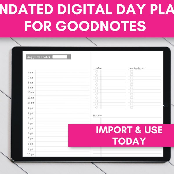 Goodnotes Day Plan - Etsy