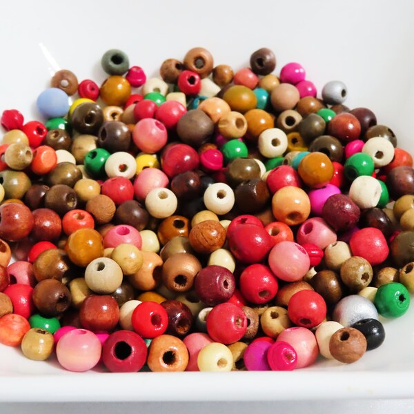 Round Wooden Beads - Etsy
