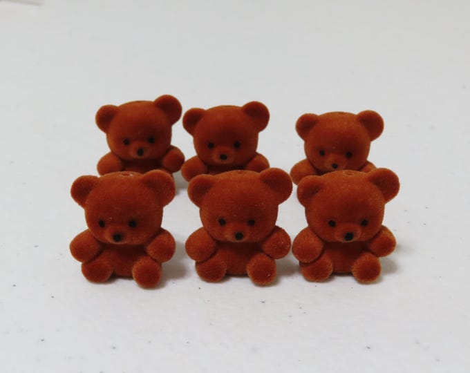 Lot of 12 Darice Craft 1" Miniature Flocked Teddy Bears - Etsy Canada