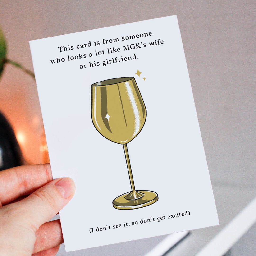 Reality TV Card, Love is Blind Card, Gold Cup Card, MGK Card - Etsy