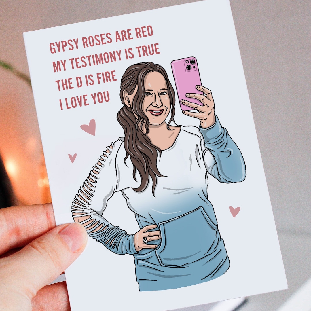 Gypsy Rose Valentines Day Card, the D is Fire - Etsy