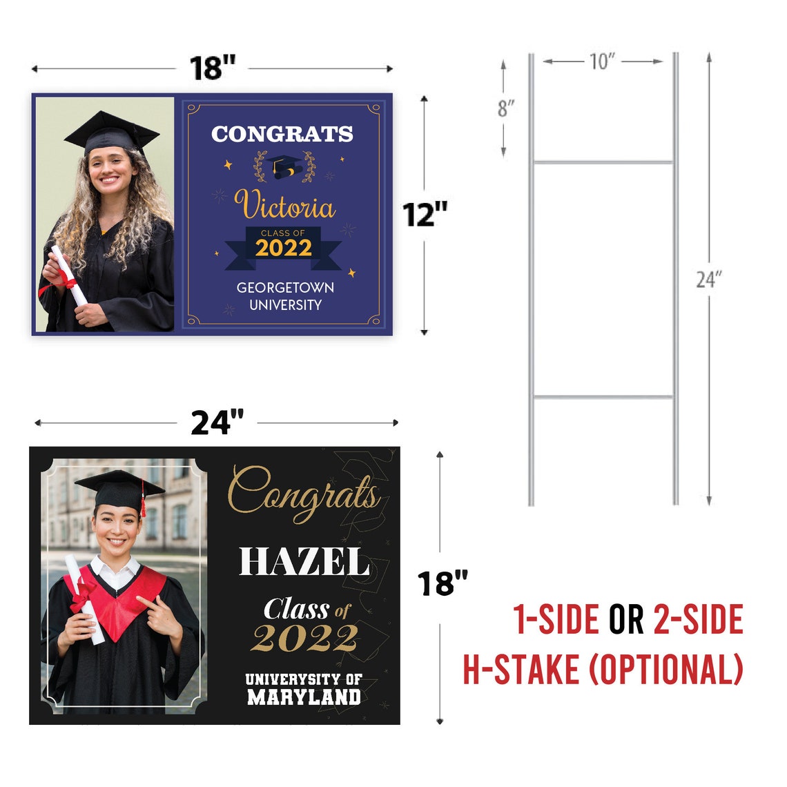 Personalized Graduation Yard Lawn Sign Class of 2022 With Your - Etsy
