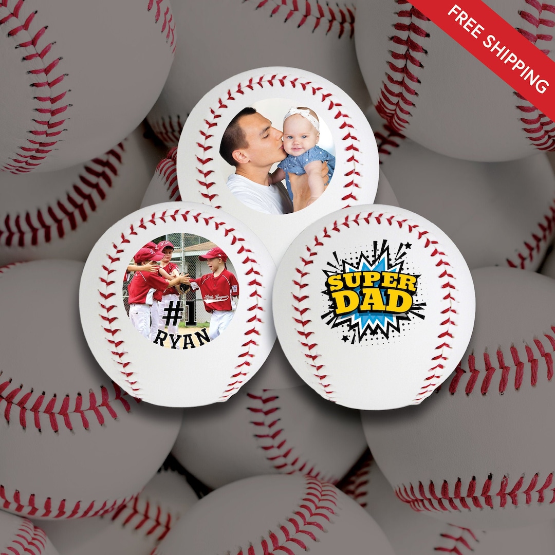 Personalized Photo Baseball, Father's Day Gift, Team Sports Memorabilia ...
