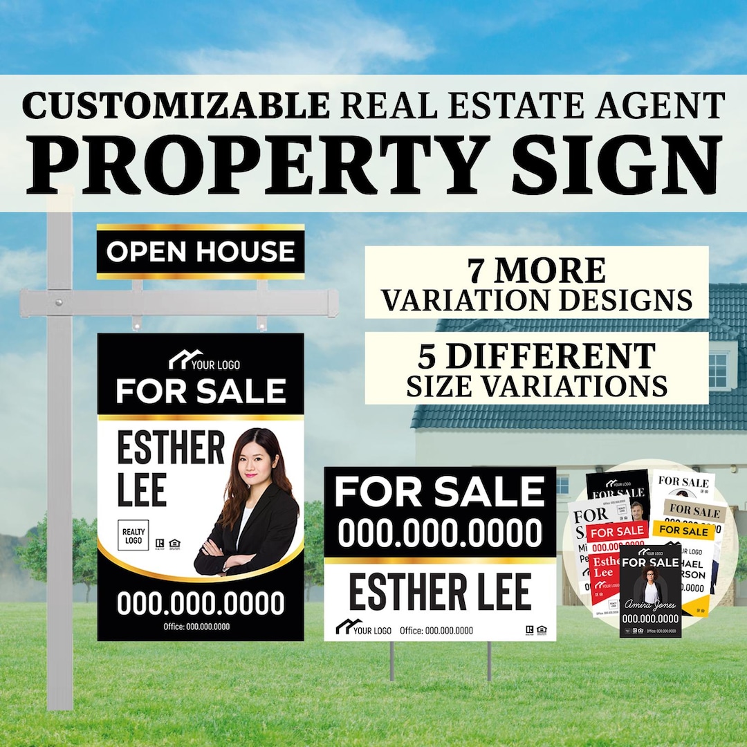Custom Real Estate Sign Riders Buy Now, Ships Next Day - Etsy