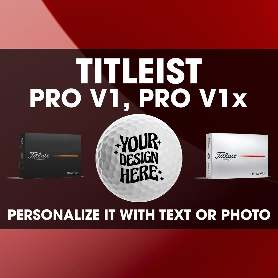 Personalized Titleist Pro V1 / V1x Golf Balls, Photo/text, 12 Set - Etsy