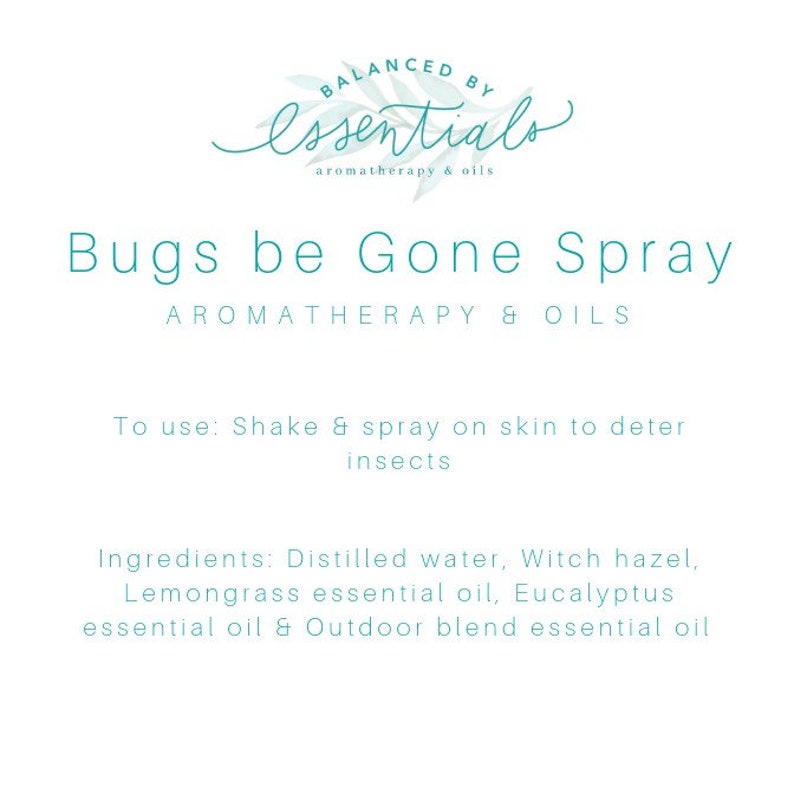 Bugs Be Gone Spray Insect Repellent Bug off Spray Natural - Etsy