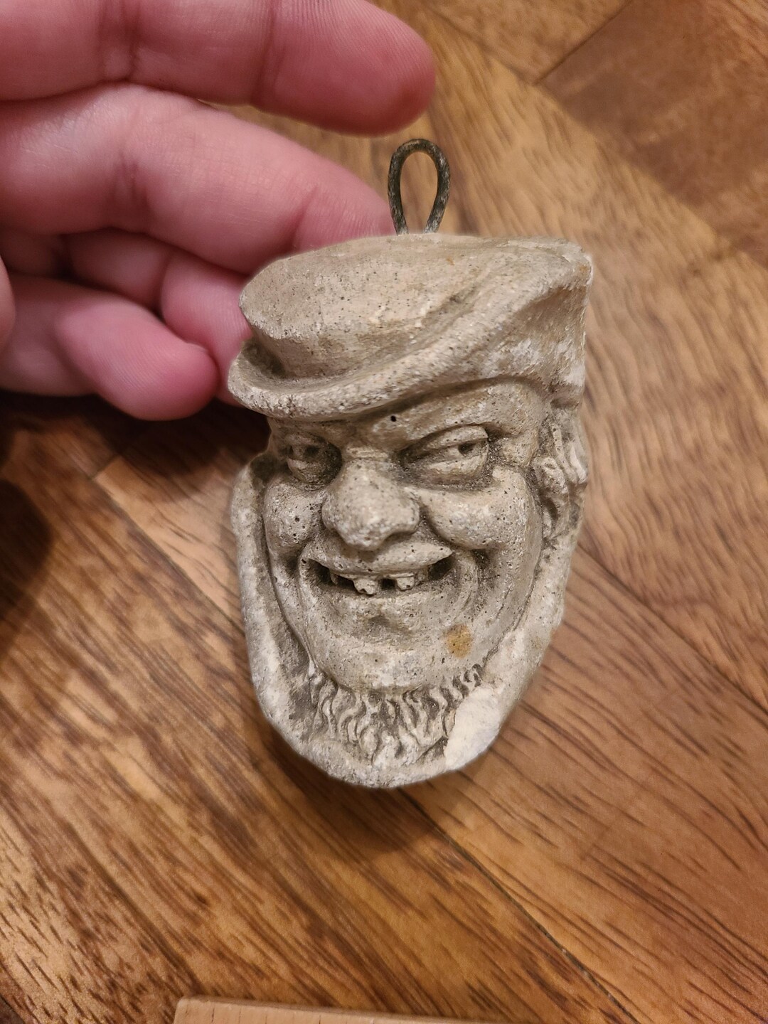 Antique Parisian Plaster Cast of Funny/grotesque Face, 2.25" Tall, With ...