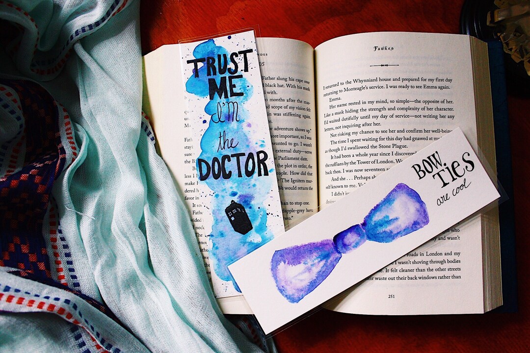 Dr. Who Handpainted Watercolor Bookmark - Etsy