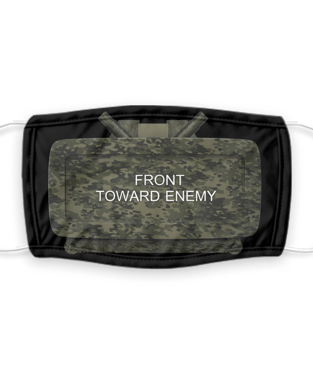Claymore Mine Face Mask, FRONT TOWARD ENEMY Military Army Marines Face ...