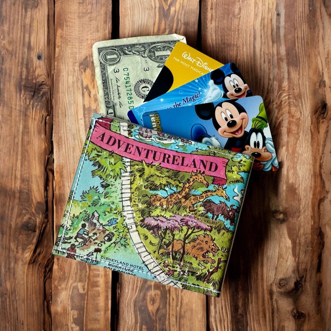 1964 Disneyland Map Wallet - Adventureland - Etsy