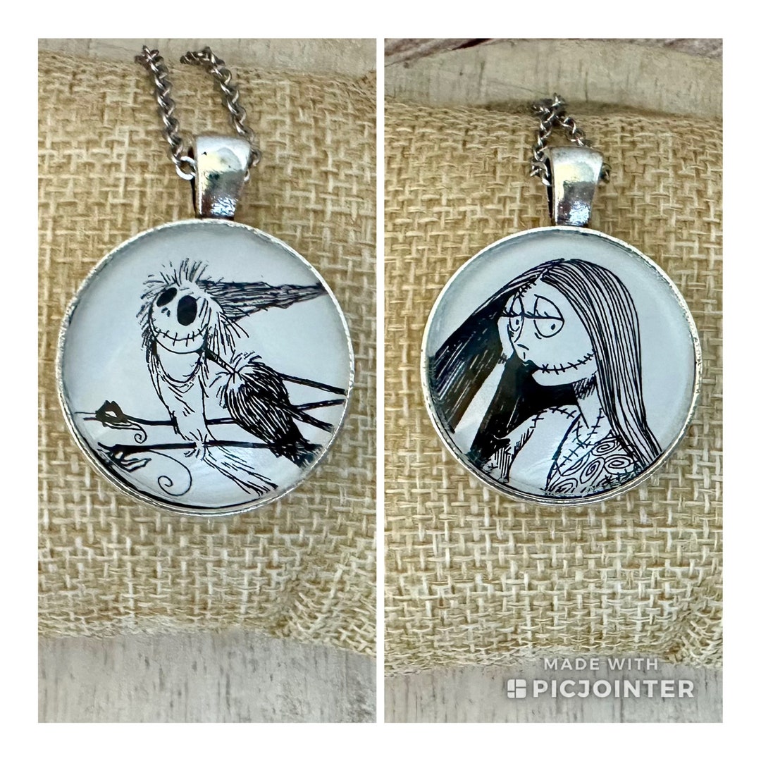 1993 Jack and Sally Pendant Double Sided With Chain - Etsy