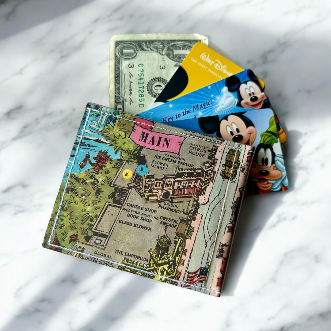 1964 Disneyland Map Wallet - Main Street With Walt Disney - Etsy