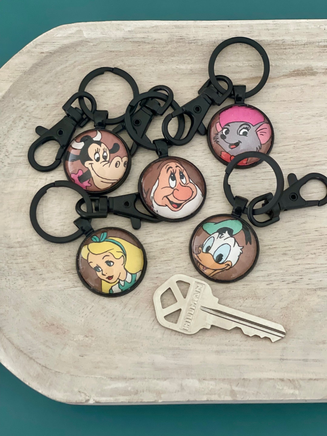 1984 Disneyland Map Keychains - Etsy