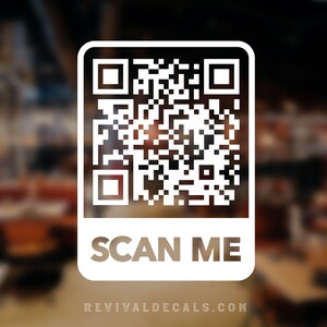 Custom QR Code Scan Me Vinyl Decal Sticker Car Truck SUV Laptop Wall ...
