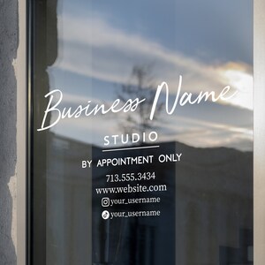 Custom Vinyl Store Front Small Business Vinyl Decal Sticker ...