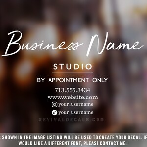 Custom Vinyl Store Front Small Business Vinyl Decal Sticker ...