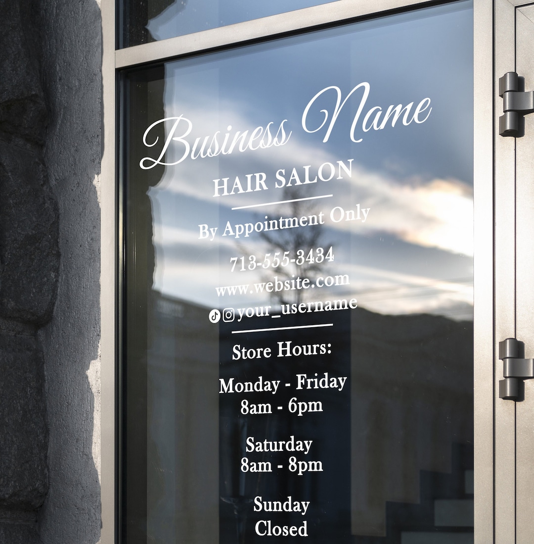 Custom Vinyl Store Front Small Business Vinyl Decal Sticker - Etsy