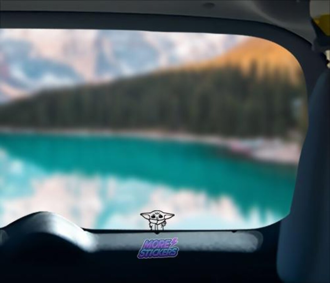 Grogu Baby Yoda Vinyl Decal - Easter Egg - Mandalorian -cool Car ...