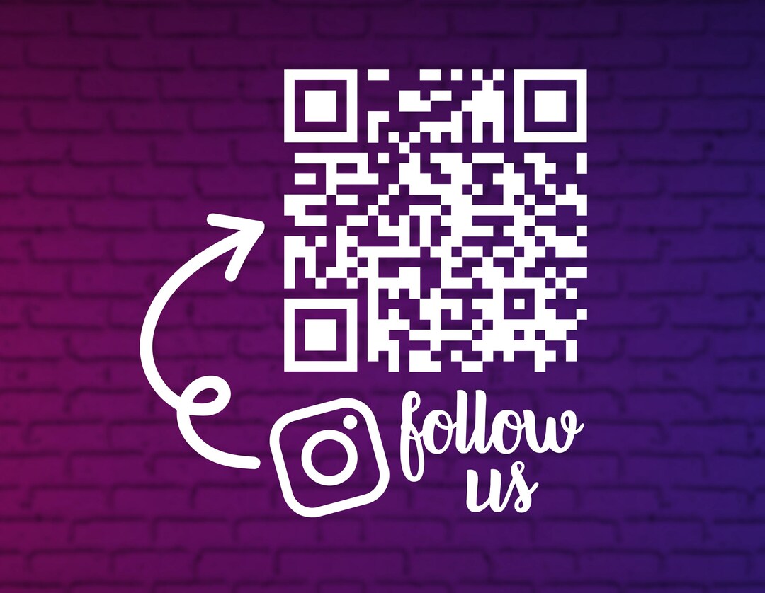 Custom QR Code Vinyl Decal – Follow Us Social Media Sticker - Etsy