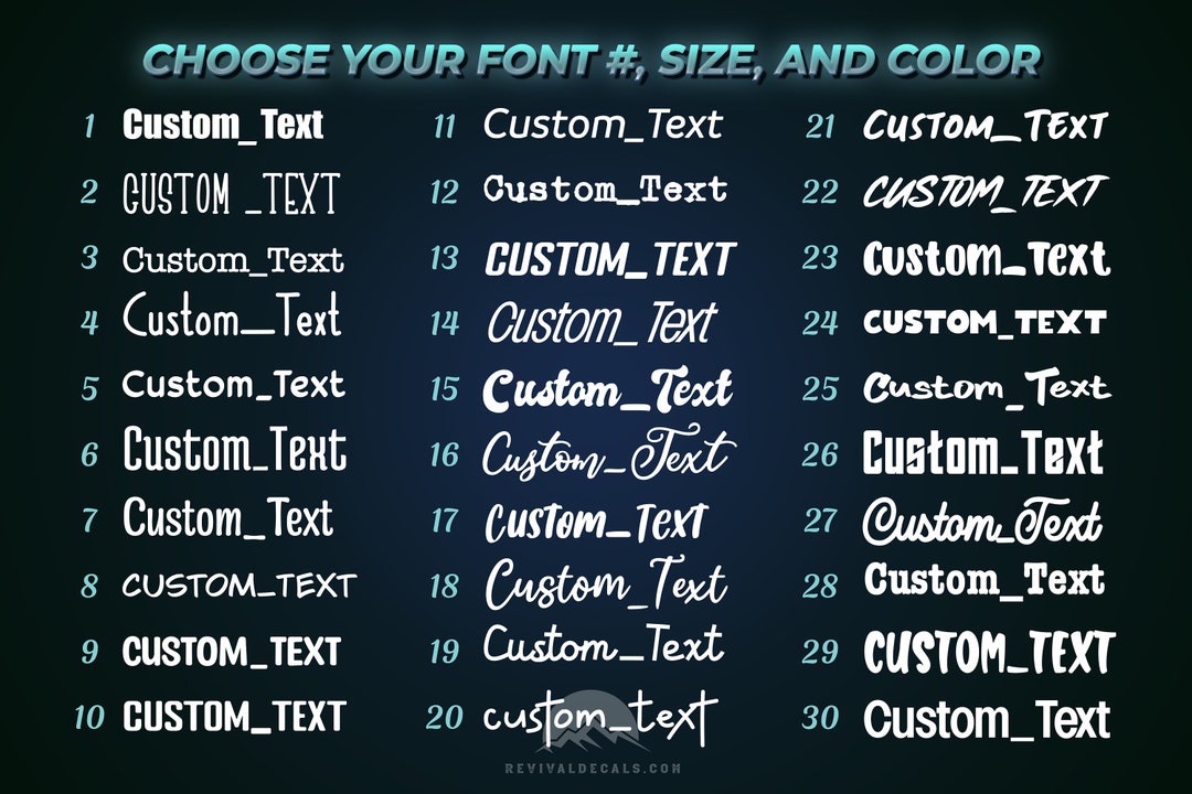 Custom Vinyl Text Decal-custom Lettering-vinyl Lettering-car Decal Wall ...