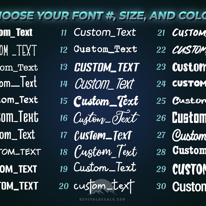 Lettering Decal - Etsy