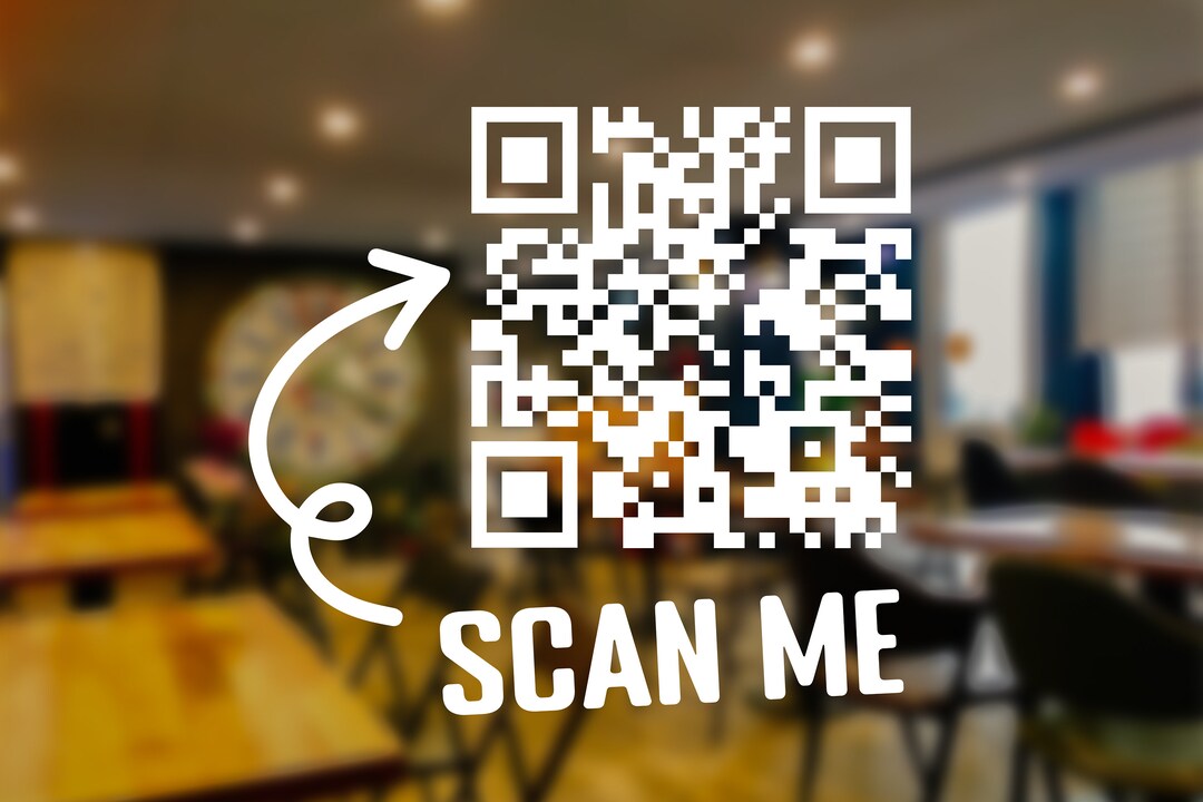 Custom QR Code Vinyl Decal Scan Me Small Business - Etsy