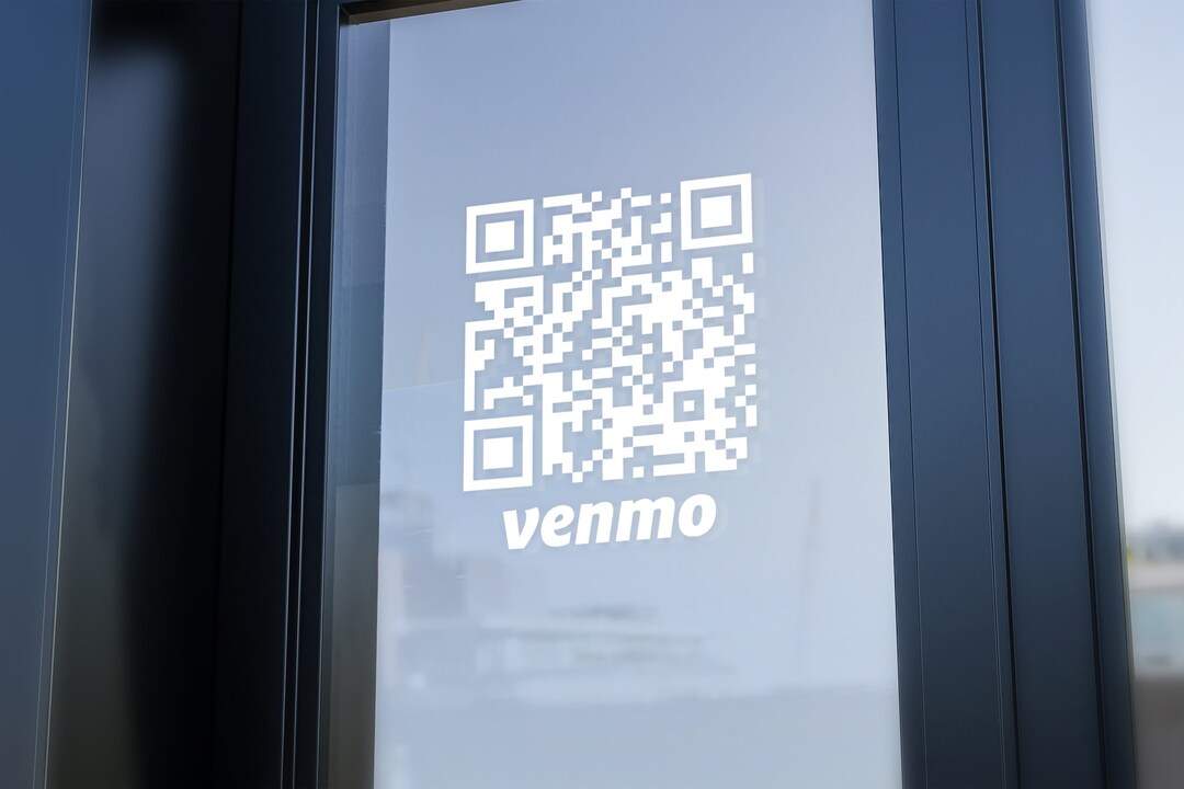 Custom QR Code Vinyl Decal Sticker for Business Social Media-venmo ...