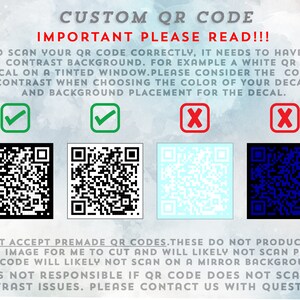 Custom QR Code Vinyl Decal Sticker Scan Me Car Truck - Etsy