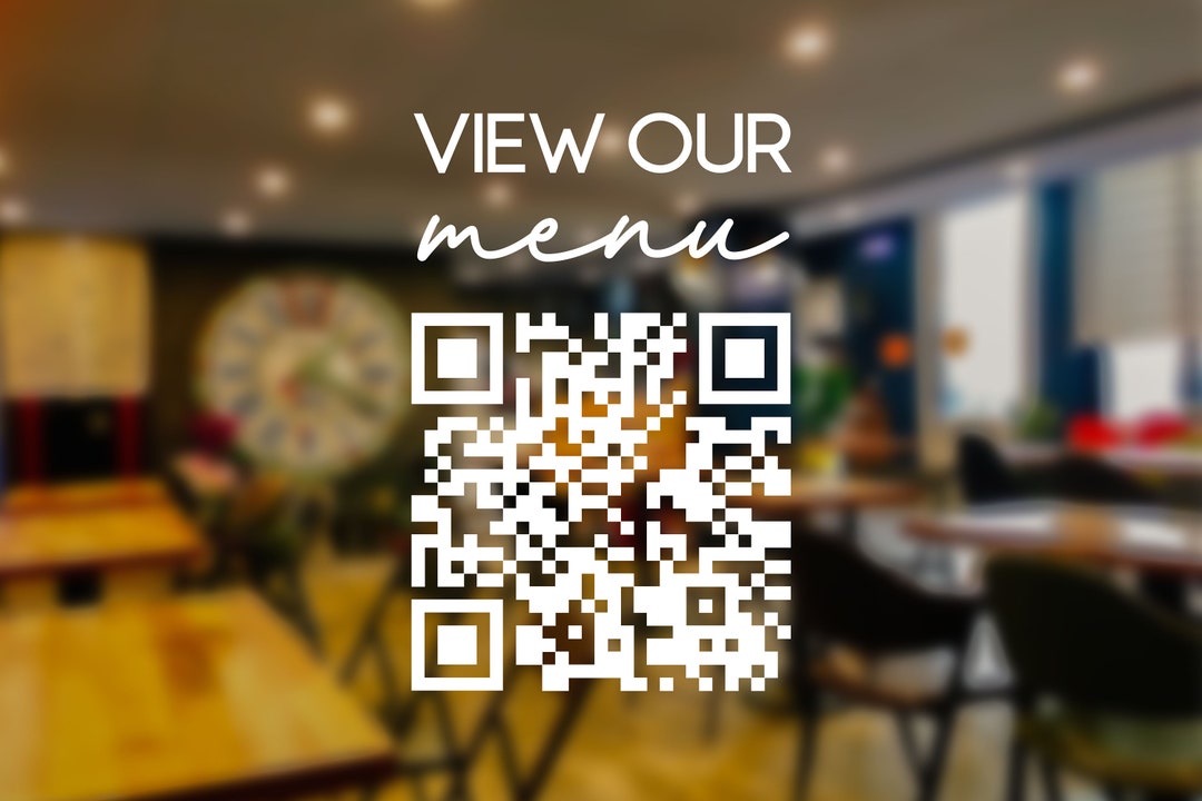 Custom QR Code Vinyl Decal Sticker View Menu Car Truck - Etsy