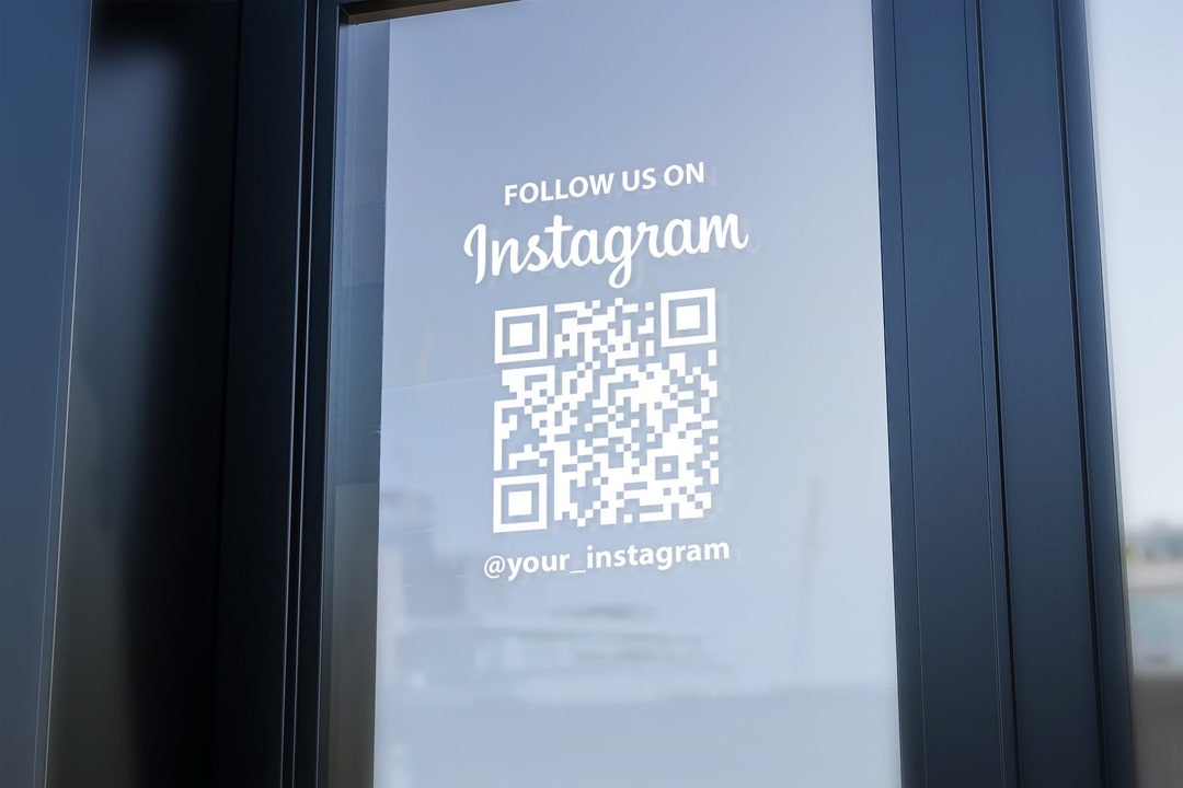 Custom QR Code Vinyl Decal Sticker for Business Social Media-follow Us ...