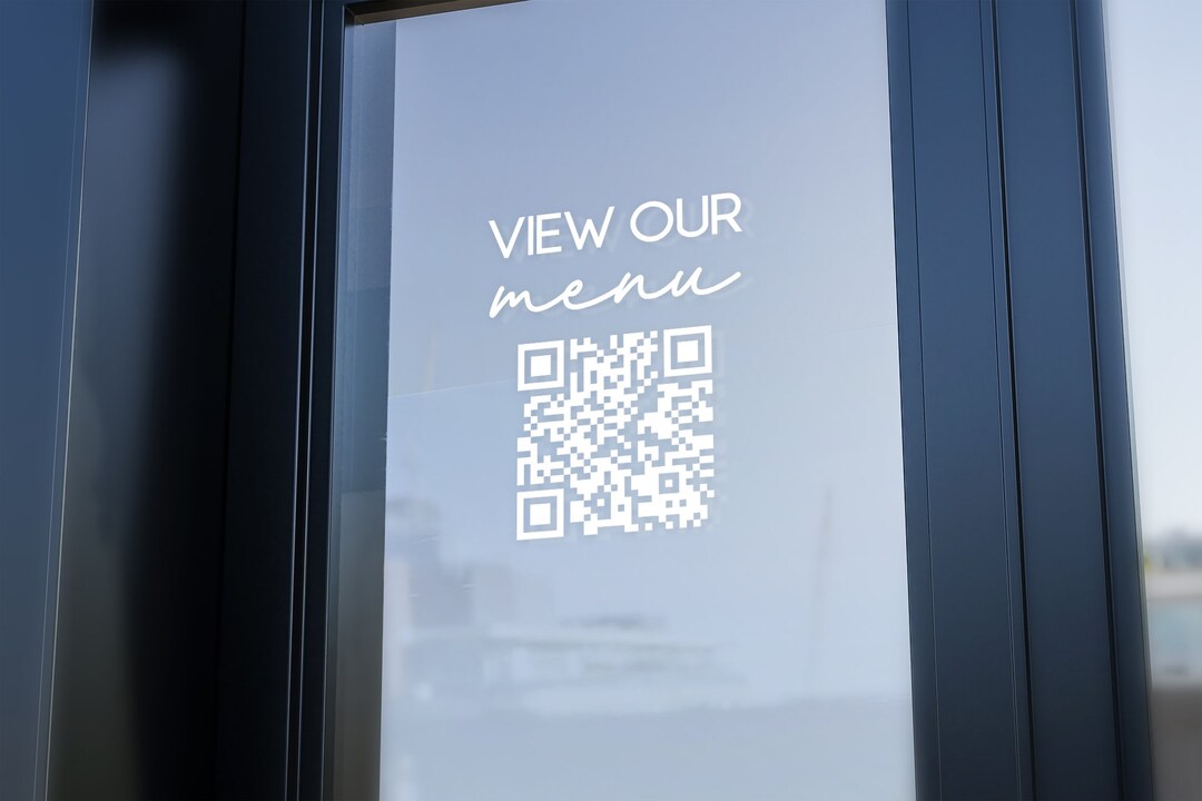 Custom QR Code Vinyl Decal Sticker - View Menu - Car - Truck - SUV ...