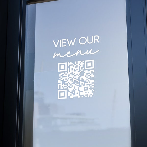Qr Code Glass Sticker - Etsy