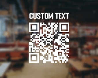 Qr Code Vinyl Decal - Etsy